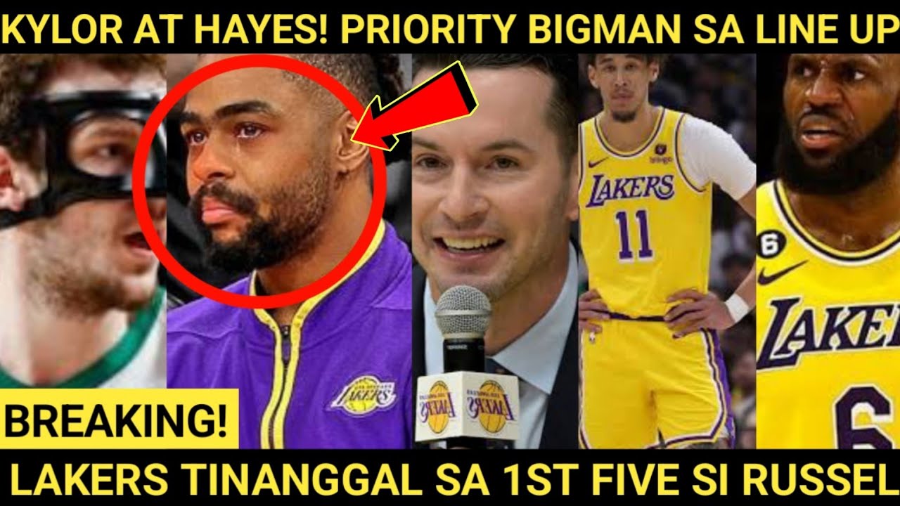 LAKERS May Pasabog sa LINE UP! RUSSEL OUT sa 1ST FIVE! KYLOR KELLY AT ...