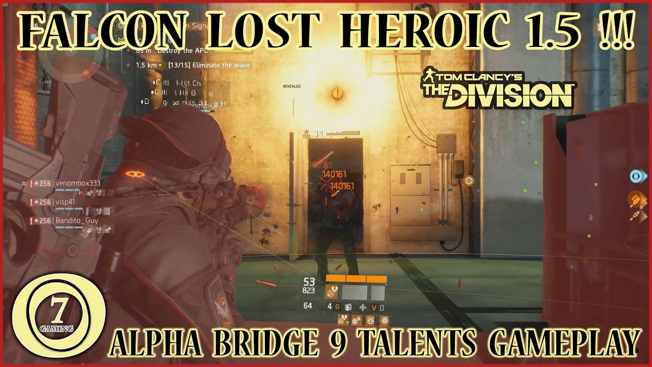THE DIVISION INCURSION | FALCON LOST HEROIC | PATCH 1.5 TIER 5 FAST RUN ...