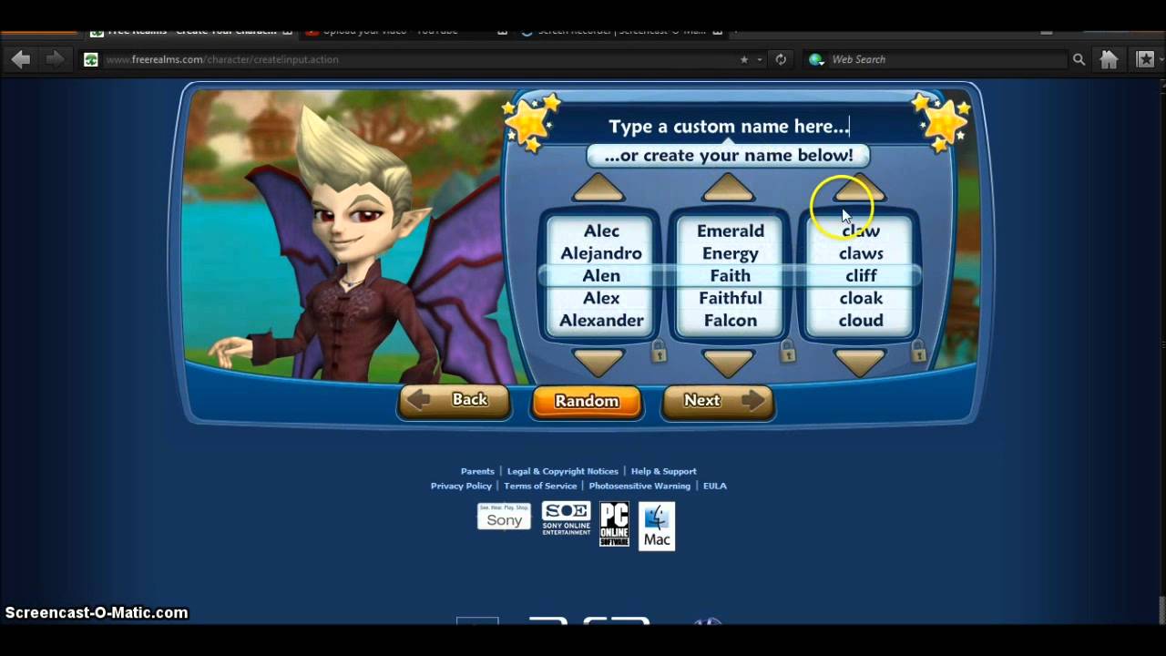 Free Realms Character creator - YouTube