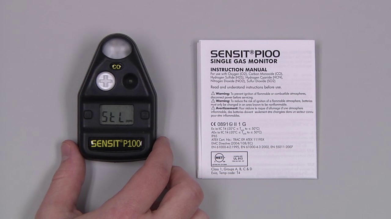 SENSIT P100 Single Gas Monitor Quick Start Guide - YouTube