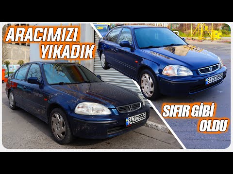 4 AYDIR YIKAMADIĞIM ARACIMI YIKADIM | HONDA CİVİC | KÖPÜKLÜ YIKAMA