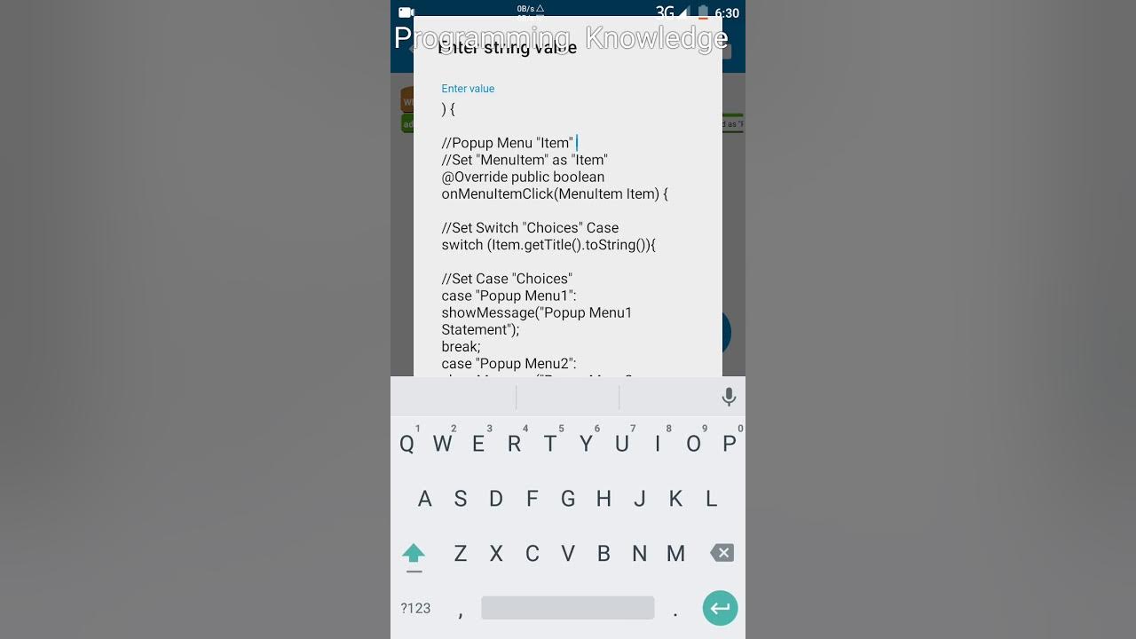 Sketchware: List View Popup Menu - YouTube