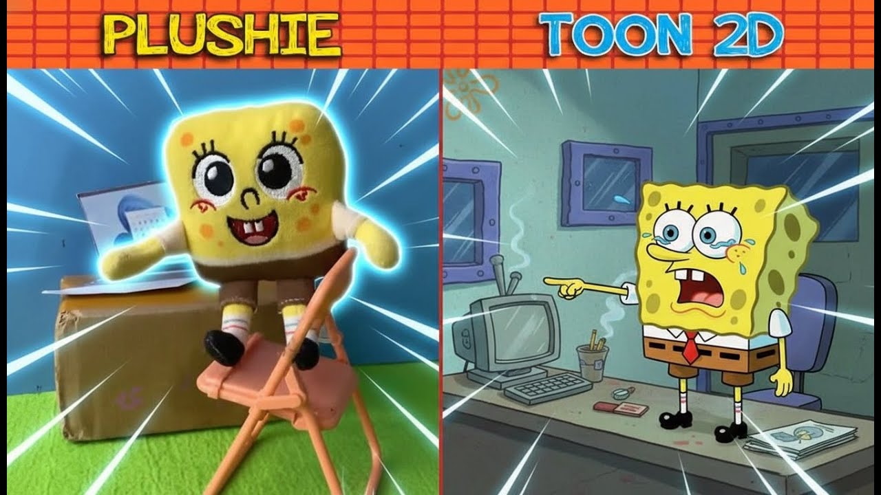 SpongeBob Plushie vs Toon 2D | SpongeBob Animation | Episode 39 - YouTube