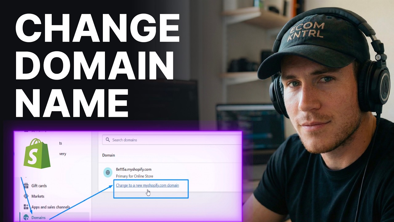 How to Change Domain Name in Shopify (2026) | Domains - YouTube