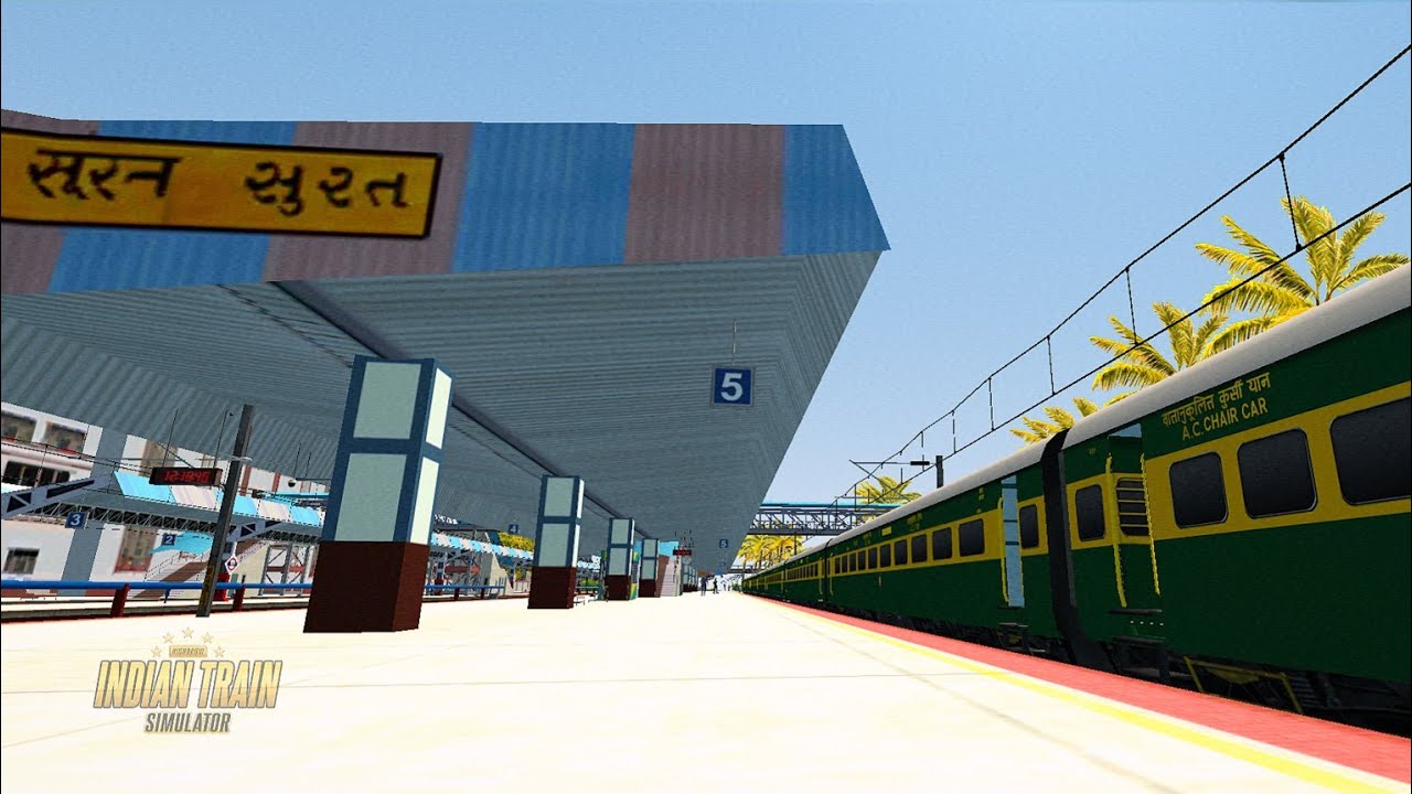 Indian Train Simulator || Surat To Pune || Garib Rath Express || WAP 5 ...