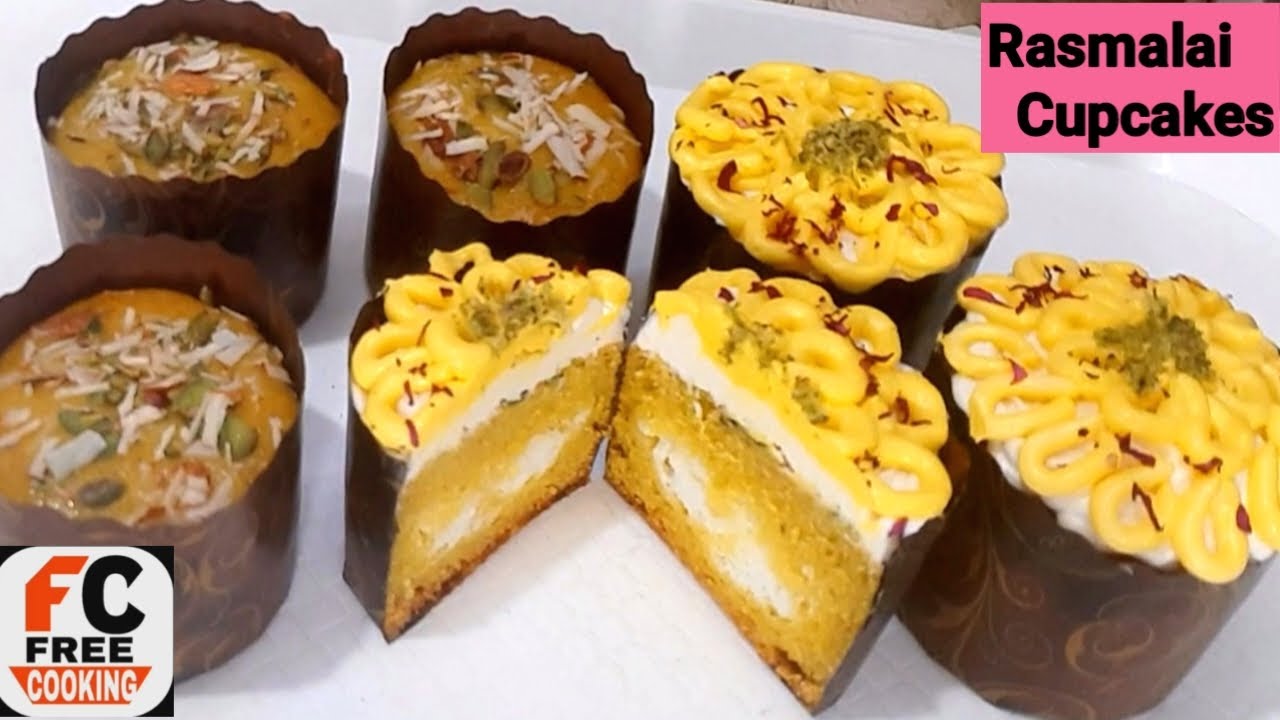 Rasmalai Cupcakes रसमलाई कपकेक Eggless Spongy Cupcakes With Exotic ...