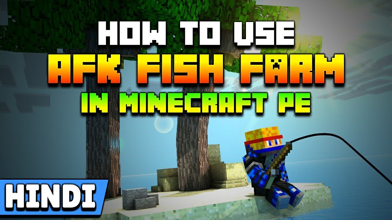 How To Use AFK Fish Farm In Minecraft Pocket Edition [Hindi] - YouTube