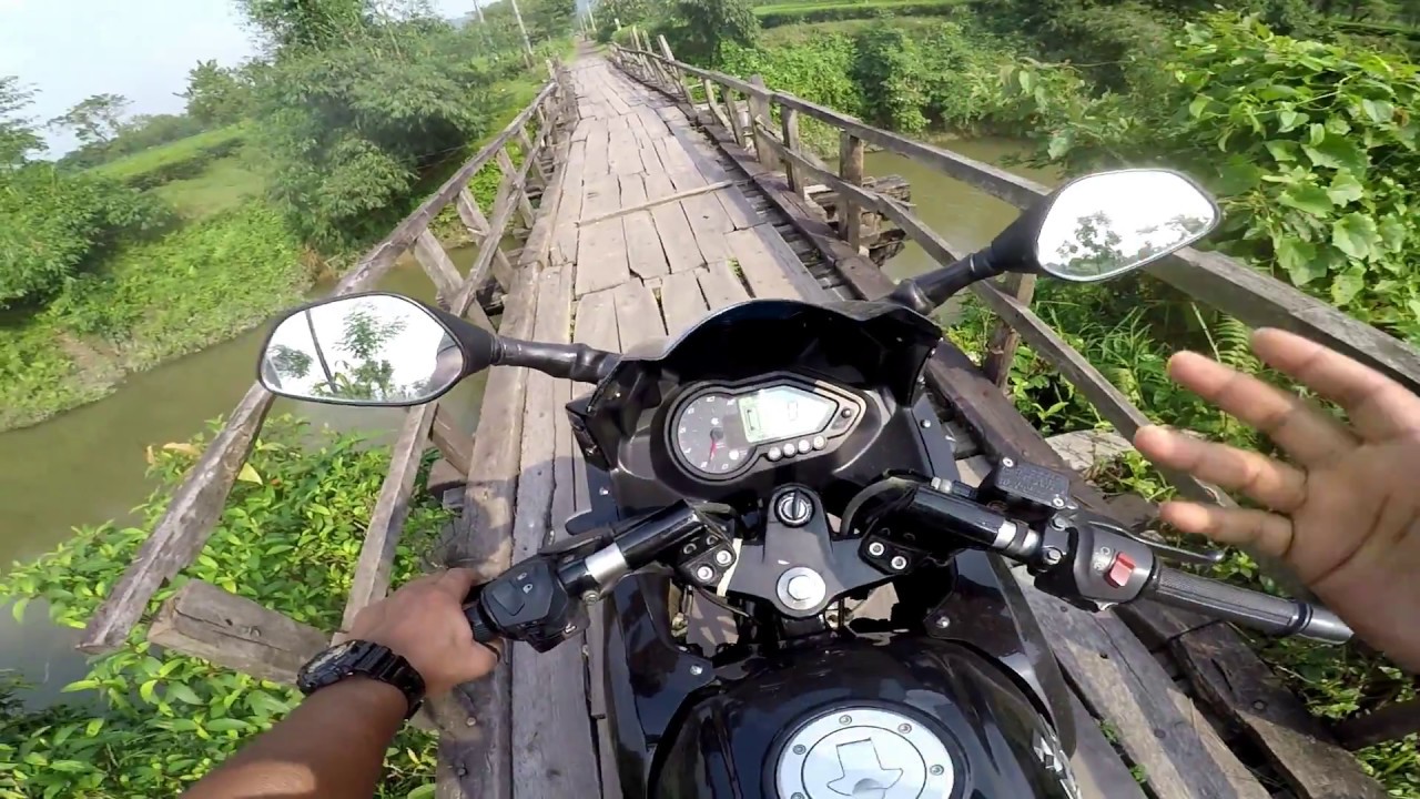 How to Ride a Motorcycle on Dangerous Bridge - YouTube