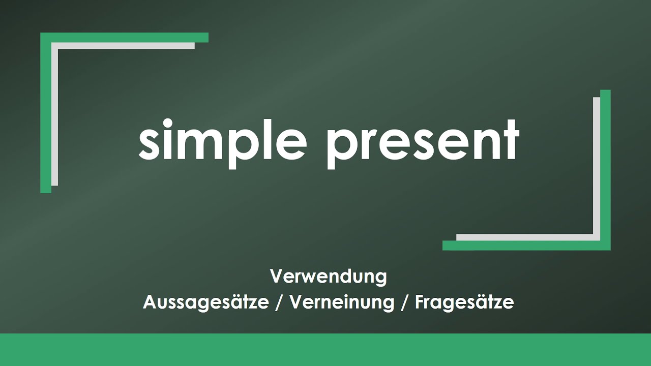 Englisch: simple present einfach und kurz erklärt - YouTube