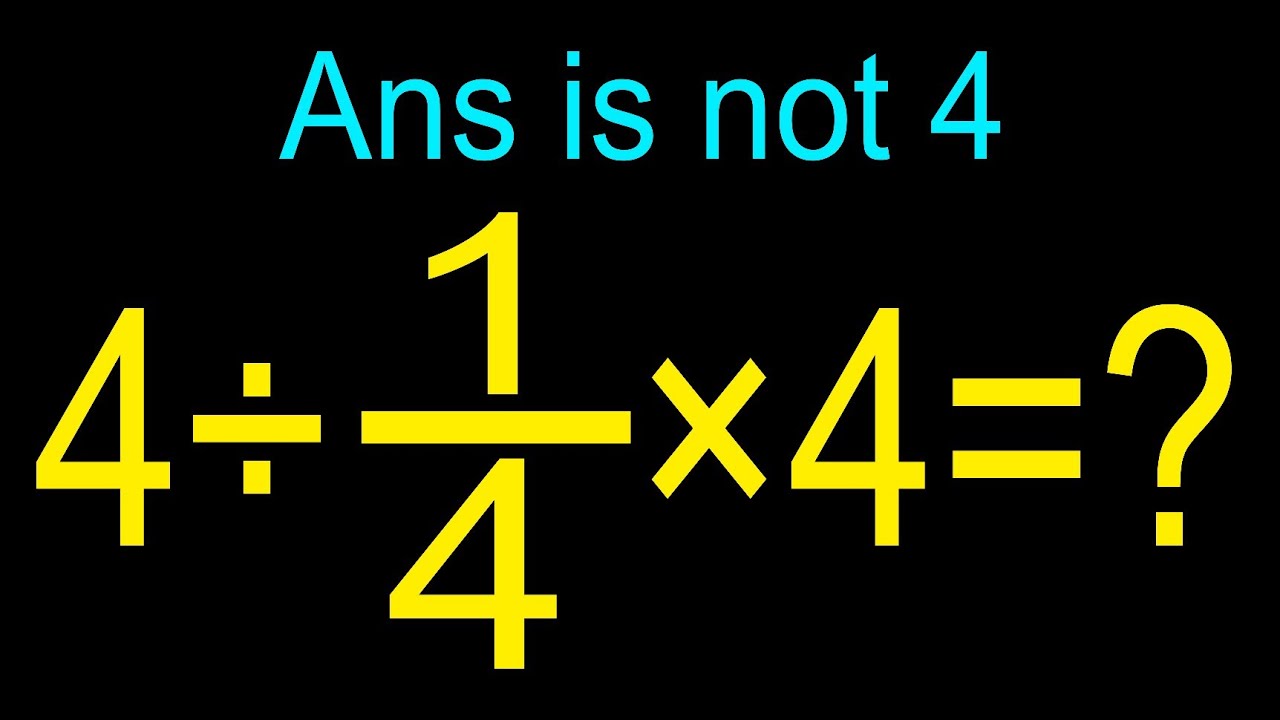 Most People Get This Easy Math Question Wrong | Maths Problem Solving ...