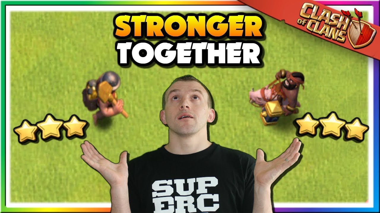 These Troops are STRONG Together! Hog Rider and Miner Hybrid Attack ...