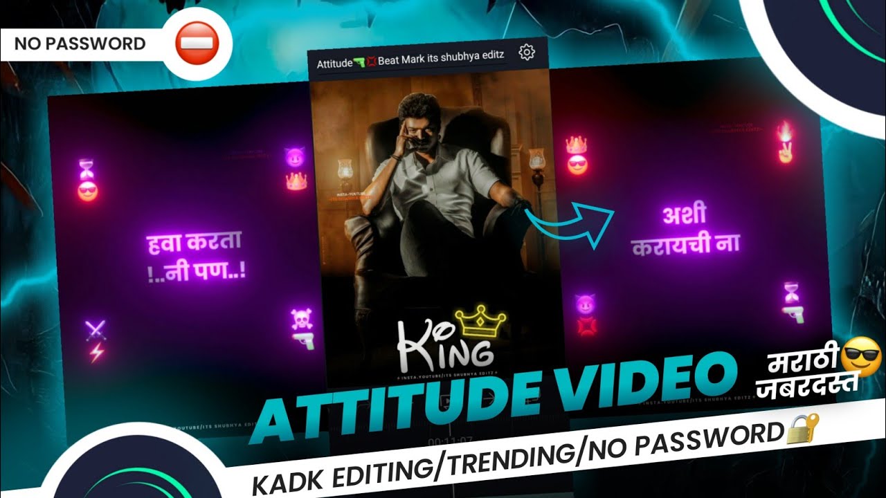 Attitude Status Editing In Alight Motion | Boys Attitude Marathi Status Editing | Its Shubhya ...
