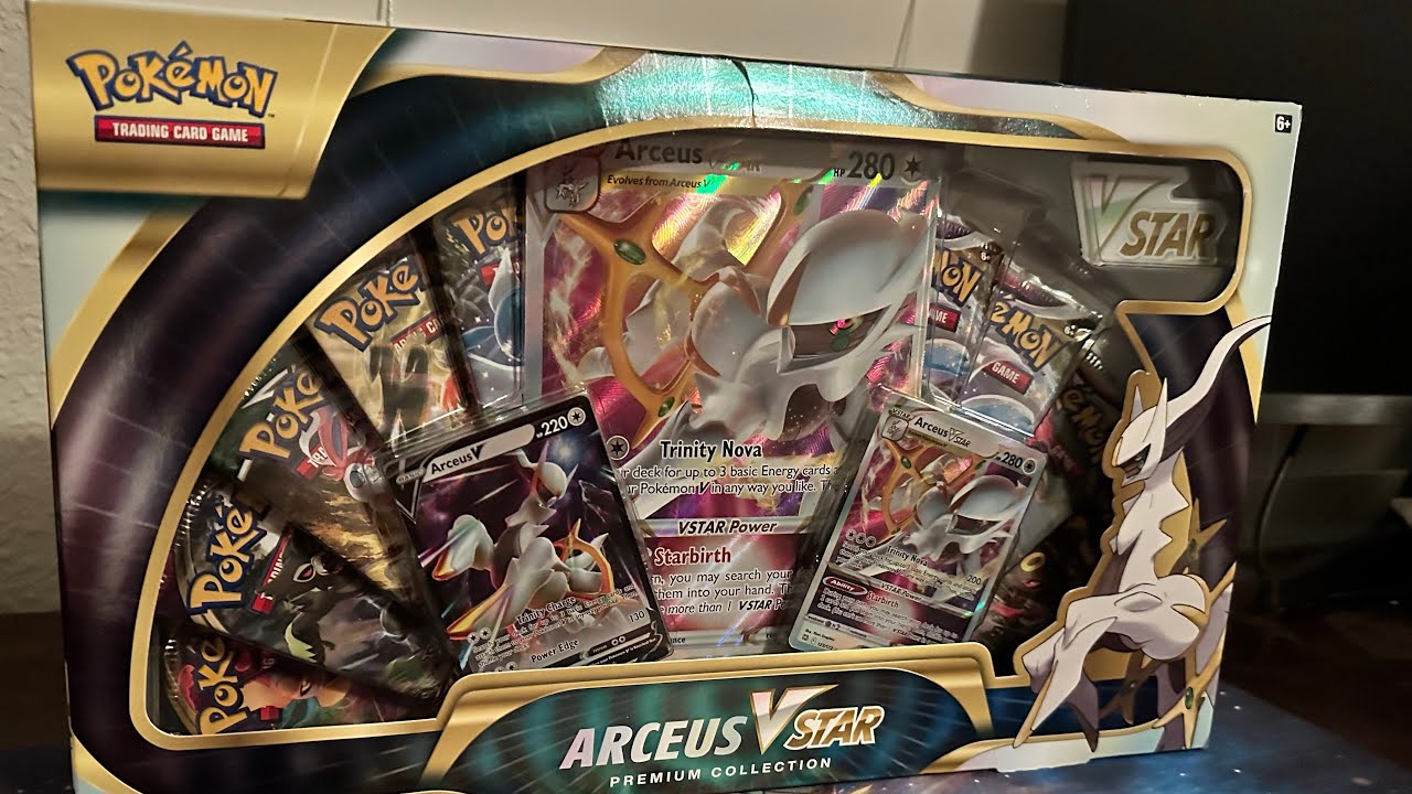 Opening the Amazon.com exclusive Pokémon TCG Arceus VStar Premium ...