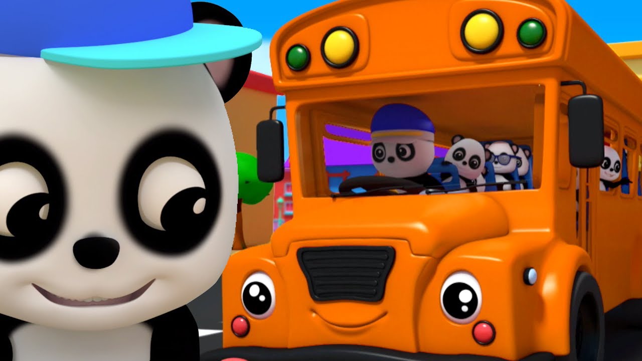 колеса на автобусе пойти кругом | Дети потешки | Bao Panda Kids Songs ...