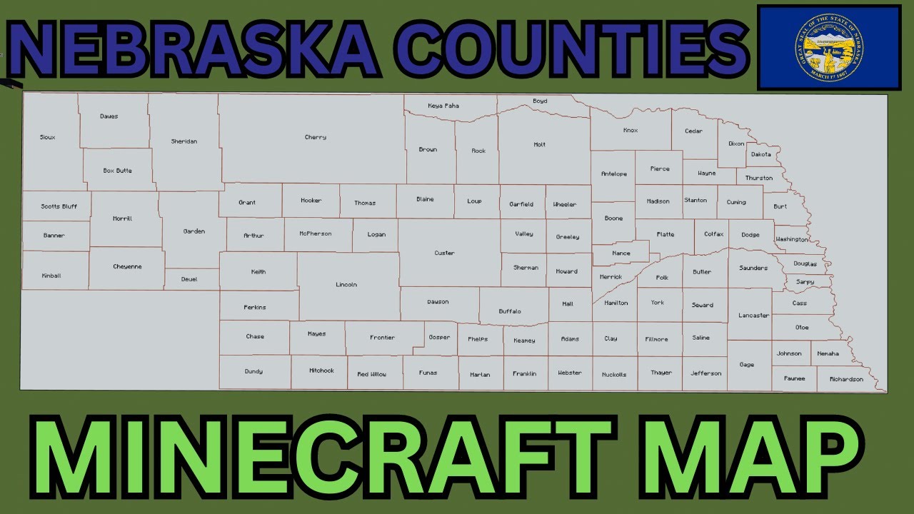 Nebraska Counties Minecraft Map Showcase - YouTube