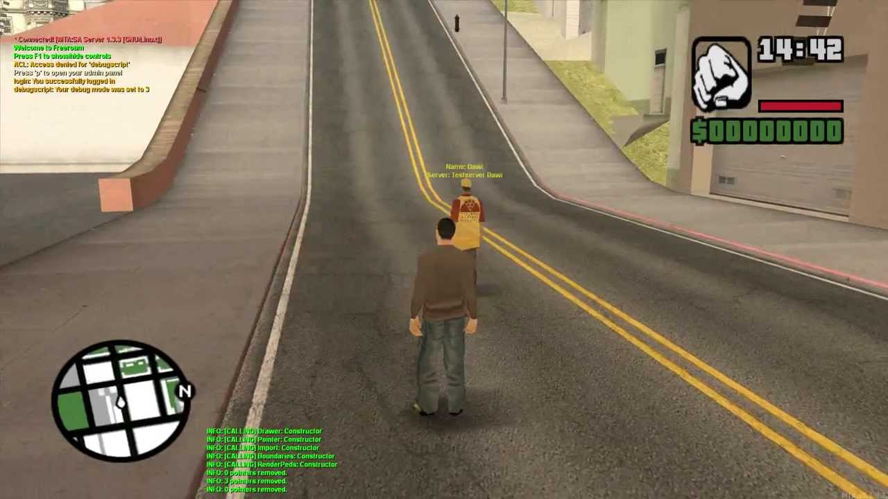 MTA SA: Player Server + Server synchronization - YouTube