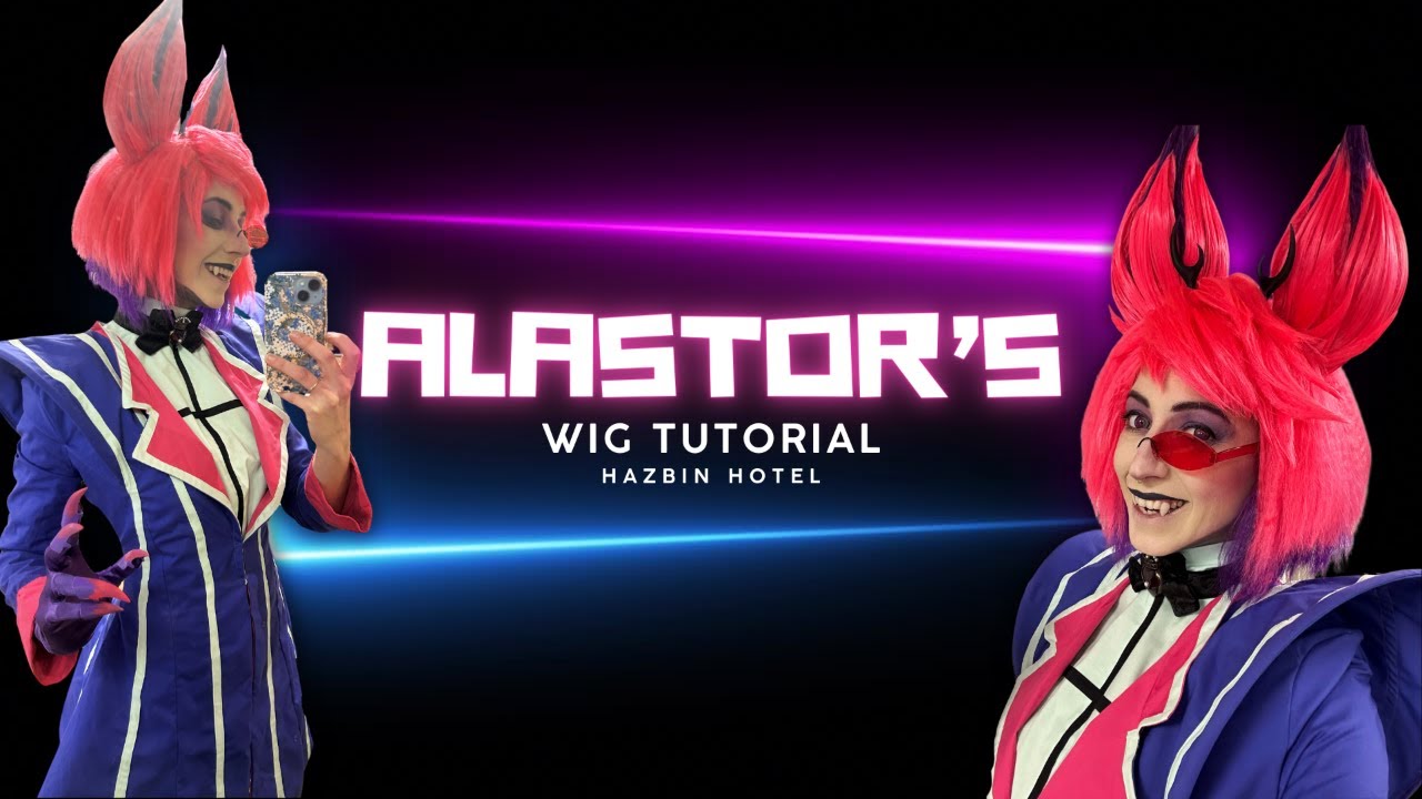 Alastor Wig from Hazbin Hotel: Cosplay Tutorial and Walkthrough - YouTube