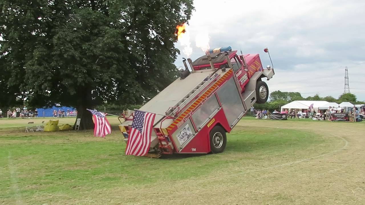 Backdraft Wheelie Fire Truck Display! Heckington Show 2016 - YouTube