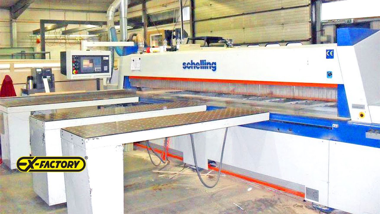 SCHELLING "FM 430/430" FRONT LOAD, AUTO. PANEL SAW - YouTube