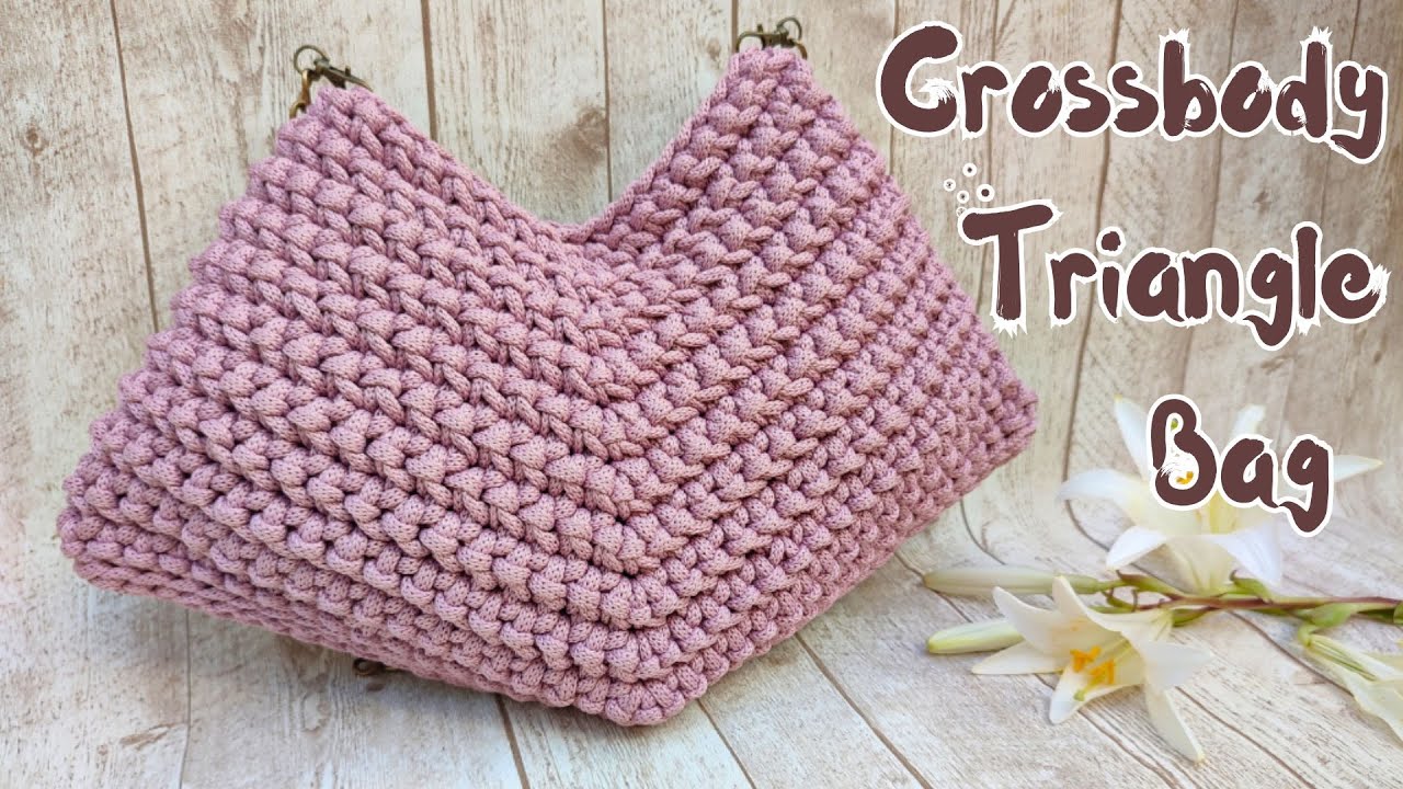 Crochet bag pattern Crochet purse pattern Crossbody Triangle bag ...