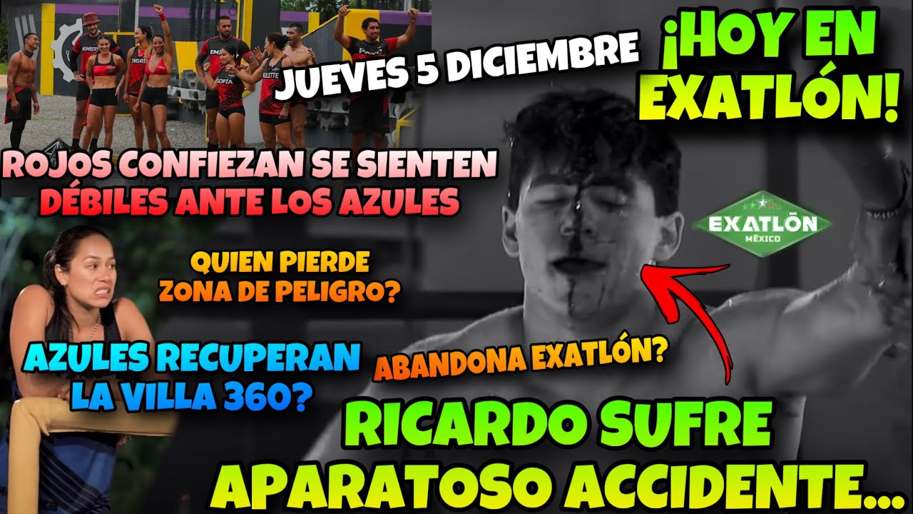HOY EN EXATLÓN🔥APARATOSO ACCID3NTE SUFRE RICARDO, AZUES POR FIN GANAN ...