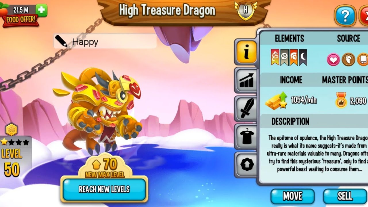 High Treasure Dragon Review Skill || Dragon City - YouTube