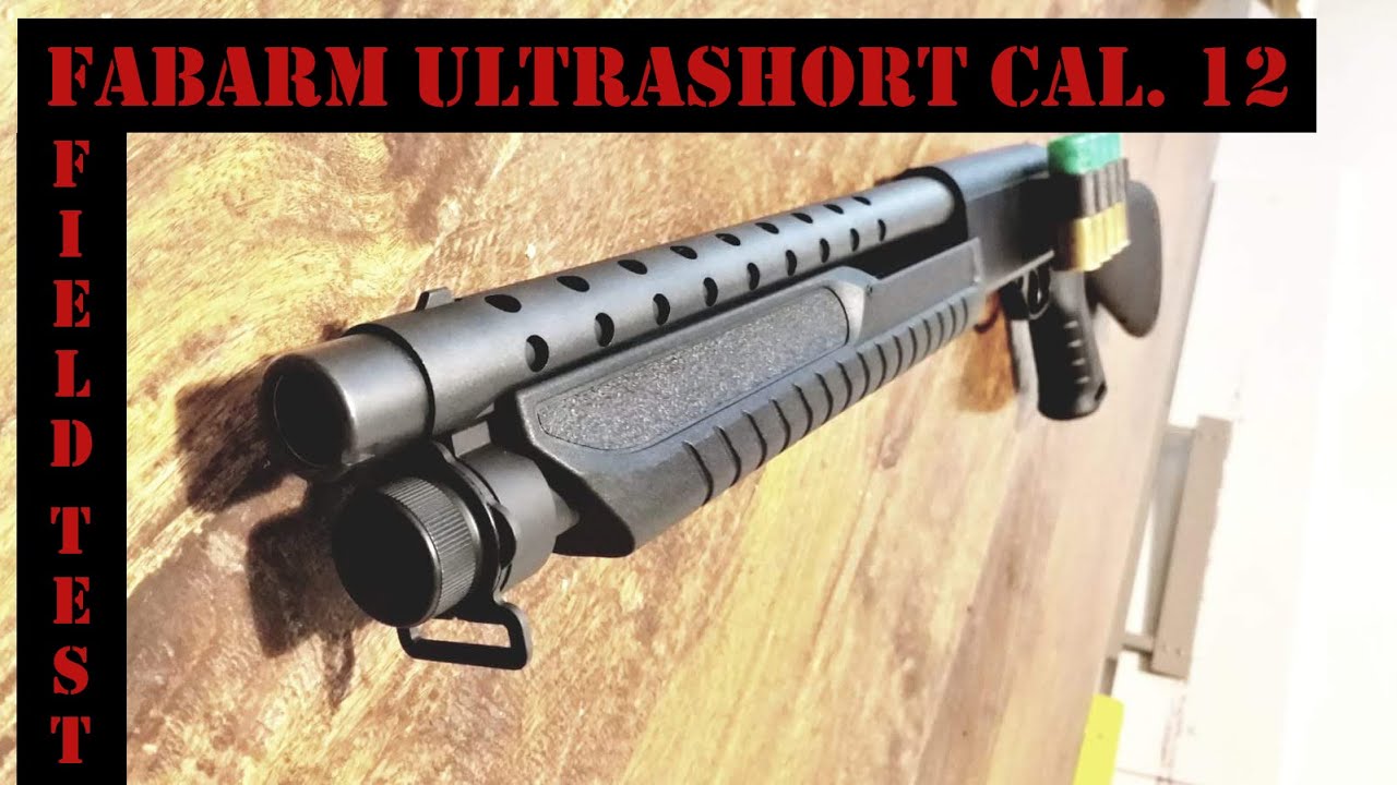 Shotgun test: FABARM Ultrashort cal. 12 - 80 mt front sight only. - YouTube