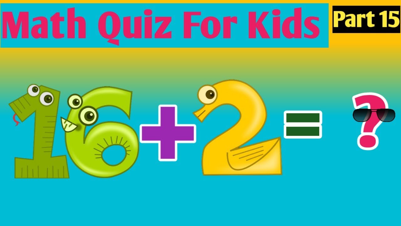 Math Quiz For Kids | Part 15 | One Digit Addition Quiz | Addition Quiz ...