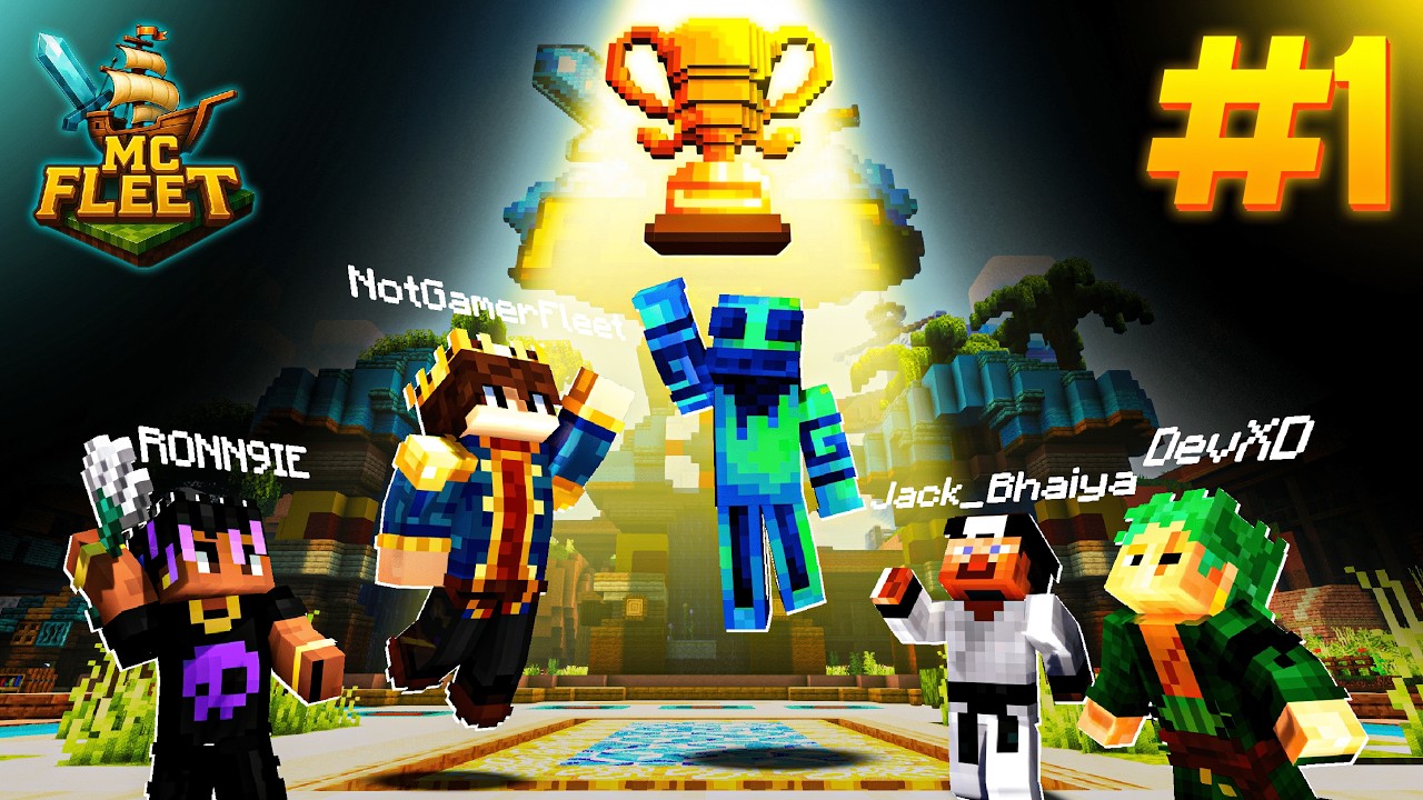 I became #1 in @GamerFleet 's Server! | mcFleet - YouTube