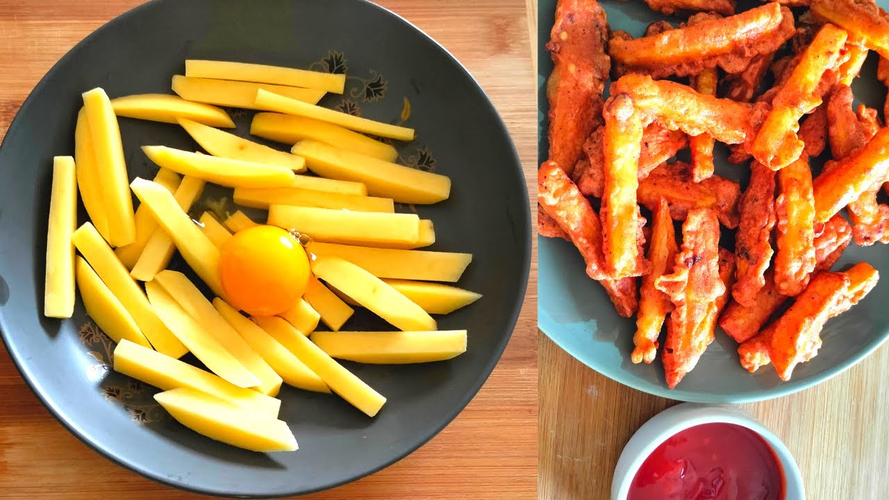 Instant Egg French Fries Recipe | Egg Snacks Recipe | Crispy Egg French ...