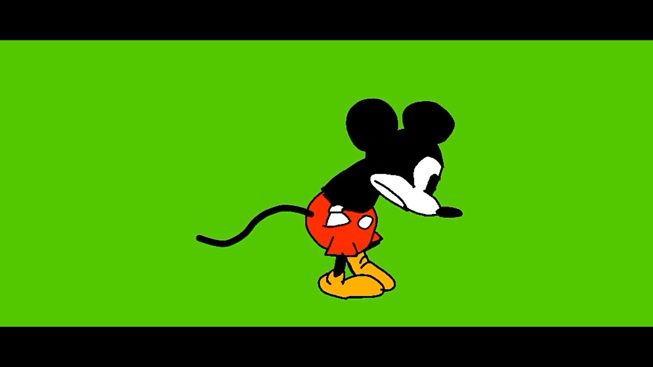 Mickey Mouse Walking Green Screen 2 - YouTube