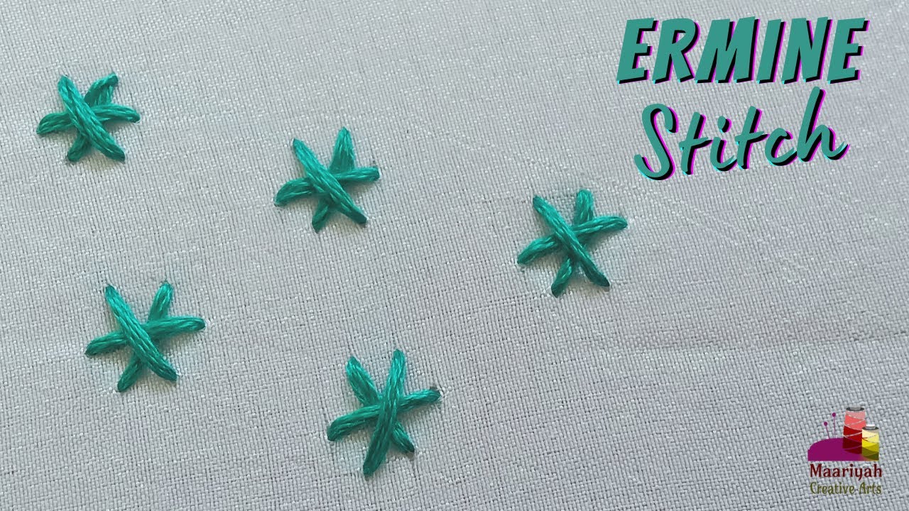 ERMINE Stitch | Filling Stitch | Hand Embroidery Stitch - 382 - YouTube