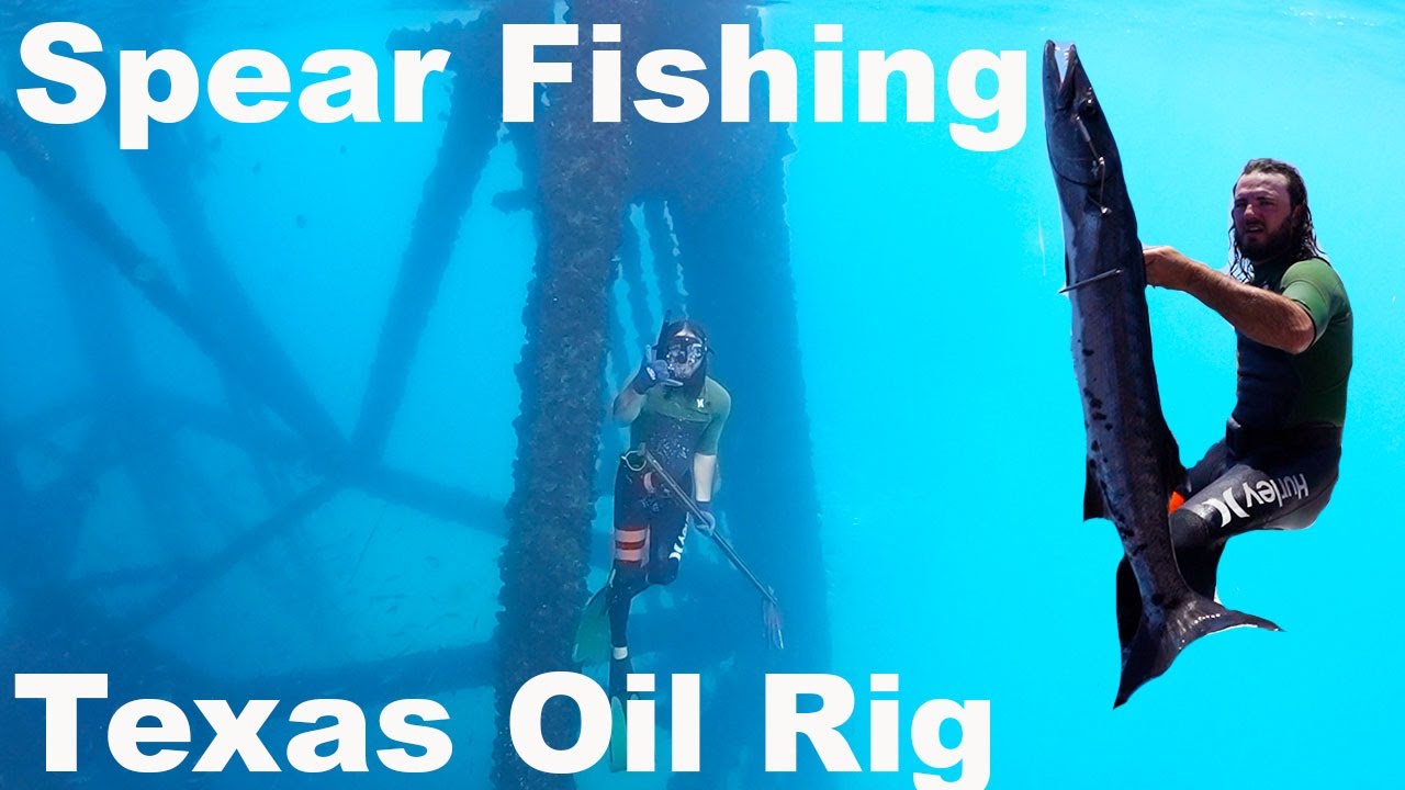 SPEAR FISHING TEXAS OIL RIGS {Catch Clean Cook} Insane Trip - YouTube