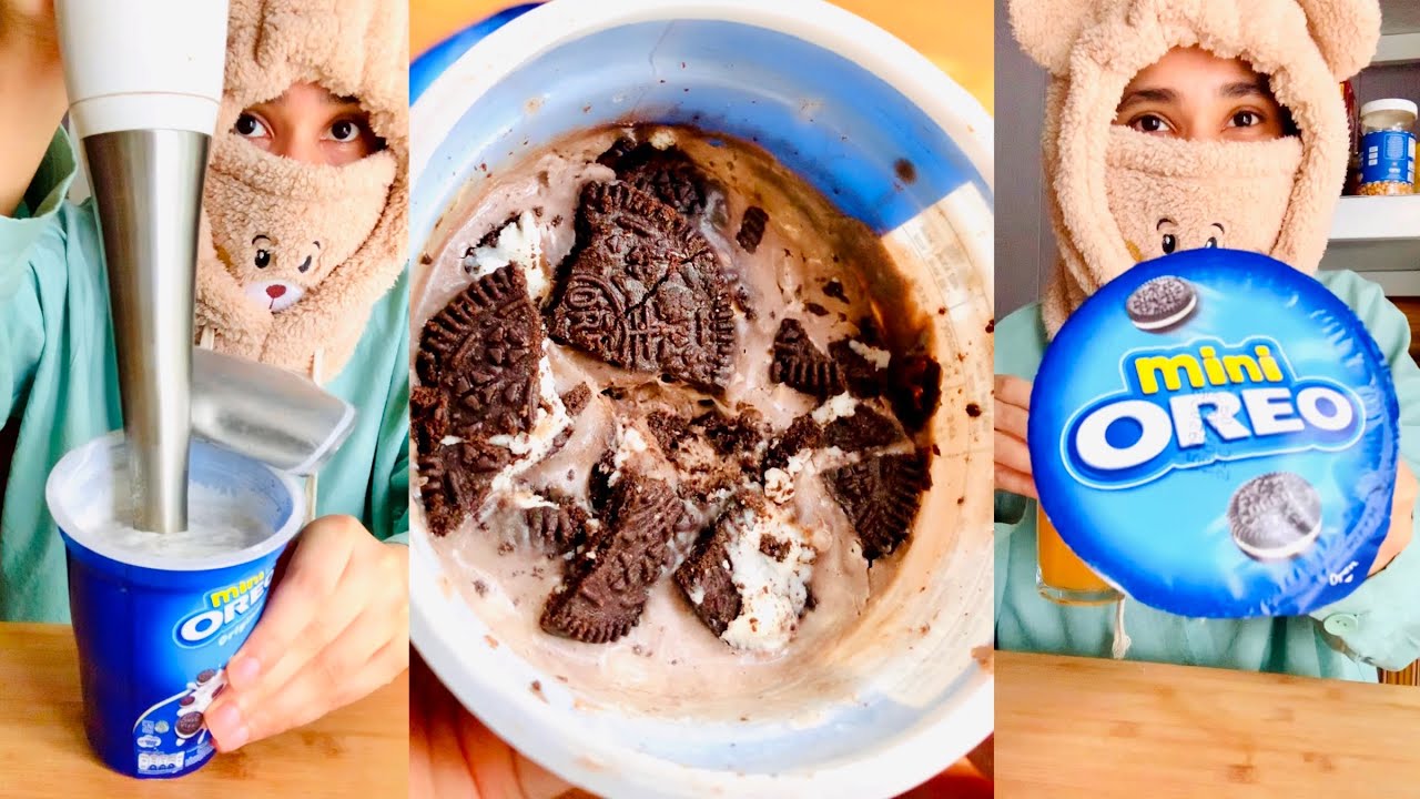 Viral OREO Ice Cream 😱| Tiktok Mini Oreo 2 ingredients Ice cream Hack ...