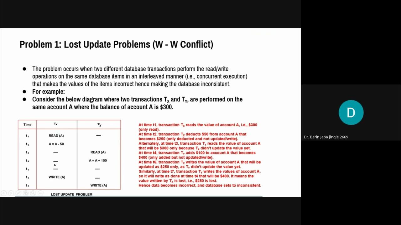DBMS Concurrency control - YouTube