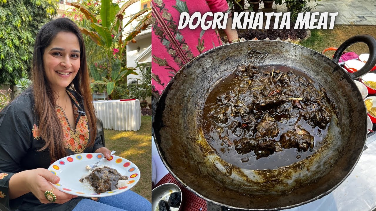 DOGRI KHATTA MEAT RECIPE | जम्मू का प्रसिद्ध खट्टा मीट | खट्टा मीट ...