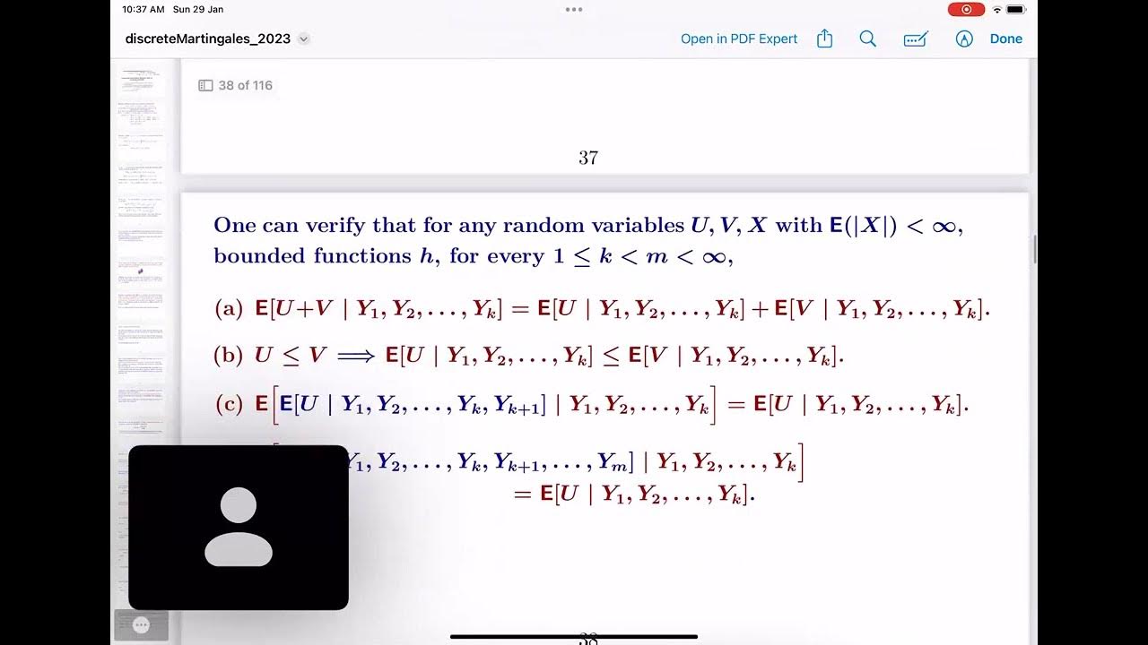 Lecture 3 - 'Introduction to martingales on discrete probability spaces' by Prof Rajeeva ...