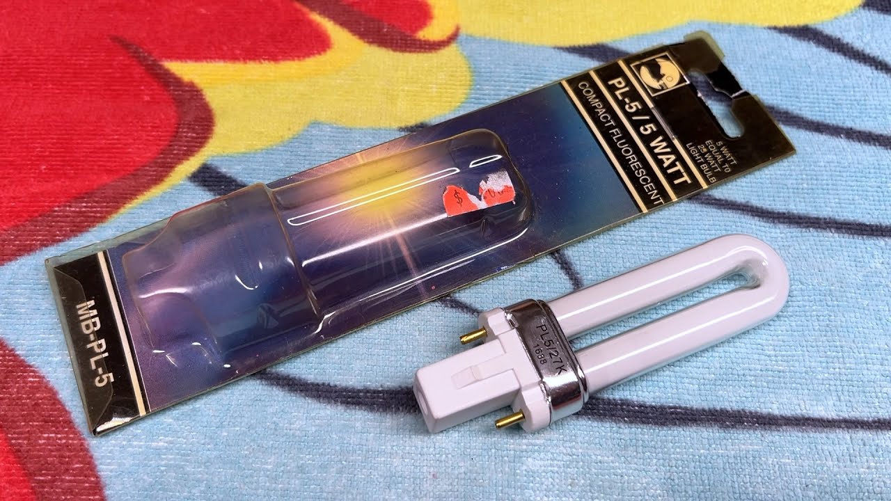 Black Point 5watt PL Fluorescent Light Bulb - YouTube