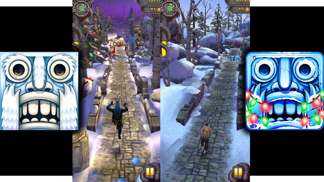 Temple Run 2 Frozen Festival Vs Temple Run 2 Frozen Shadows - YouTube
