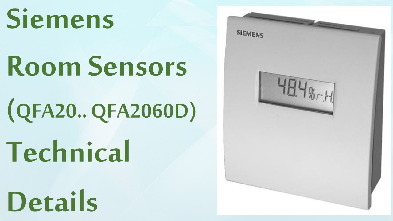 Siemens QFA20 & QFA2060D Room Sensors | Technical Details & Specs 🌡️⚡ ...