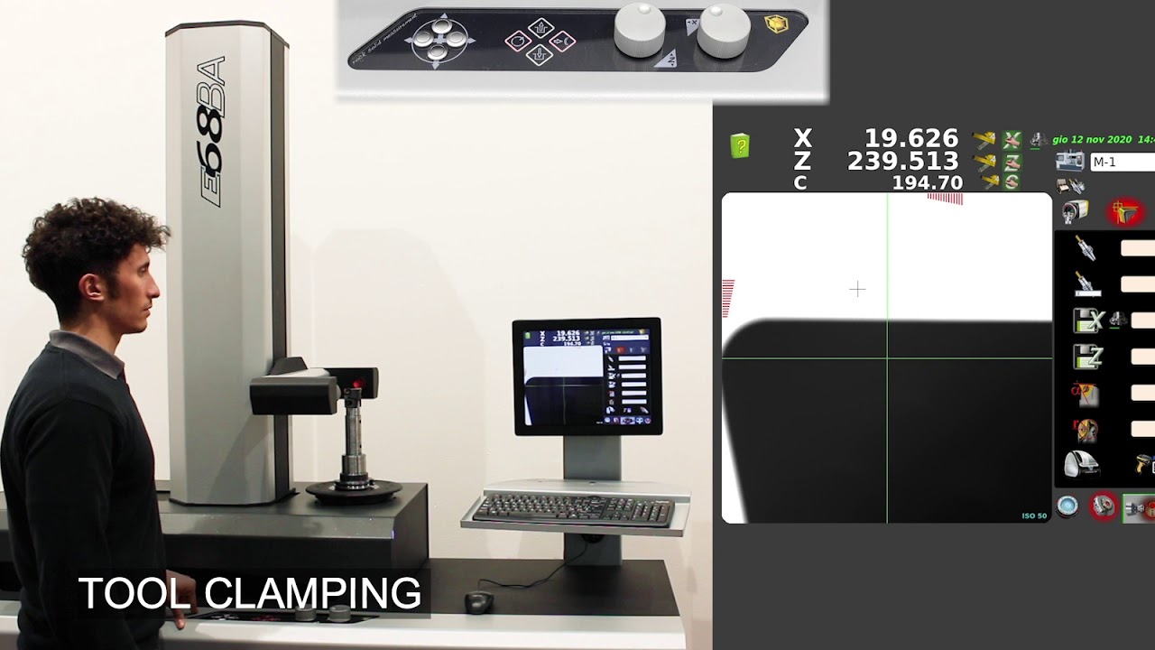 Elbo Controlli NIKKEN tool presetter E68BA Auto targetting - YouTube