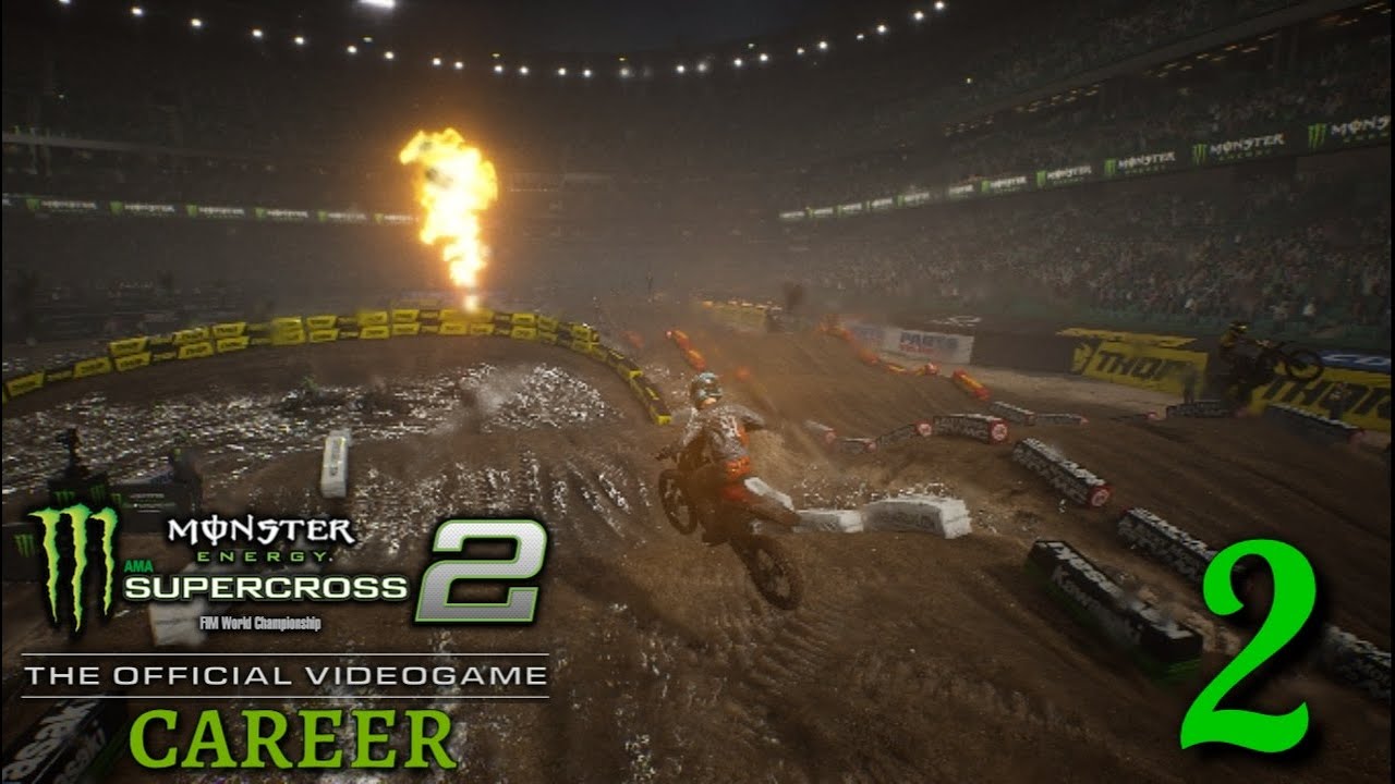 Monster Energy Supercross 2 Gameplay CAREER 2 (PC) #Anaheim2 - YouTube