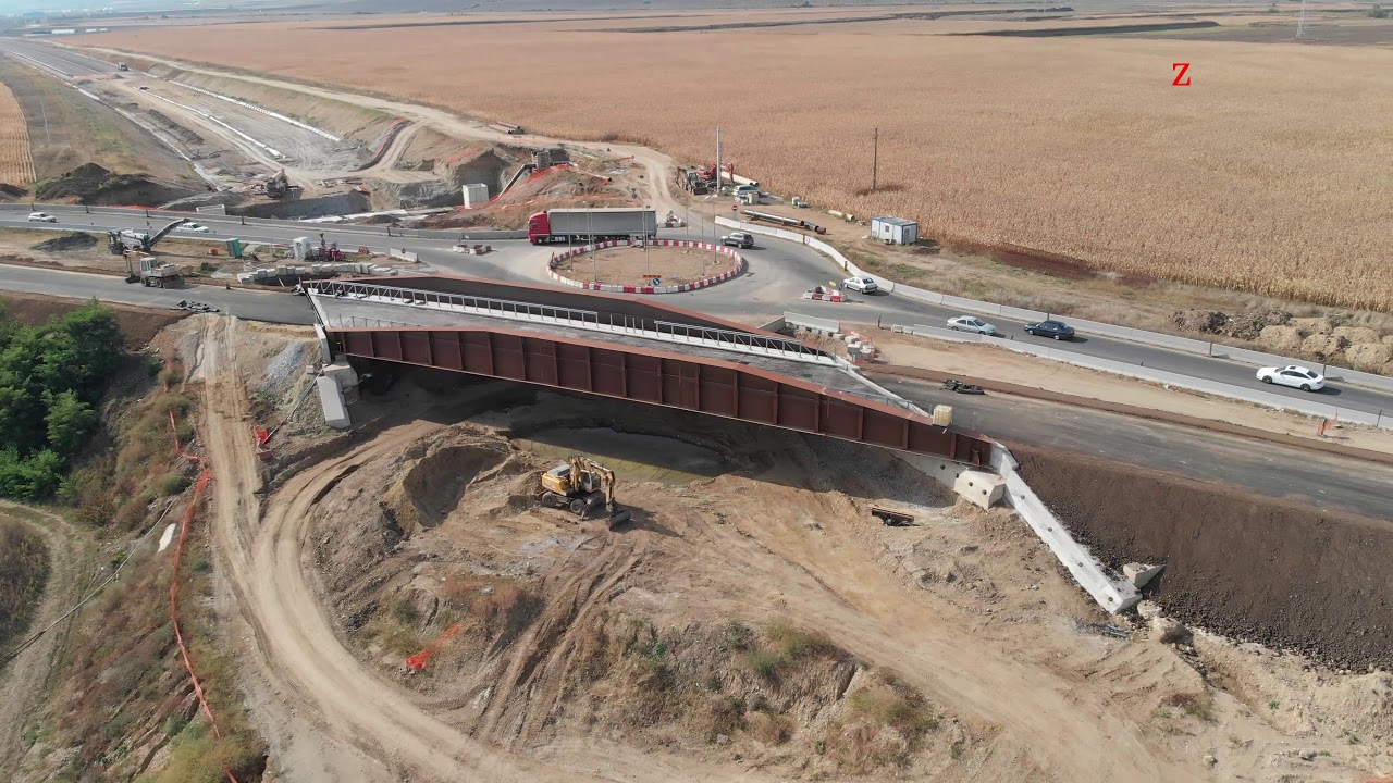 Autostrada A10 Sebes Turda, lotul 1, sensul giratoriu provizoriu de la ...