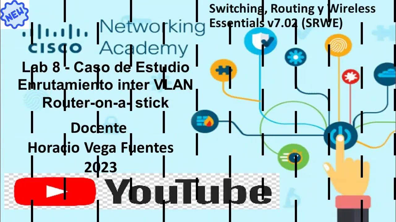 CCNA 2 - Enrutamiento interVLAN Router on a stick - Caso de Estudio - YouTube