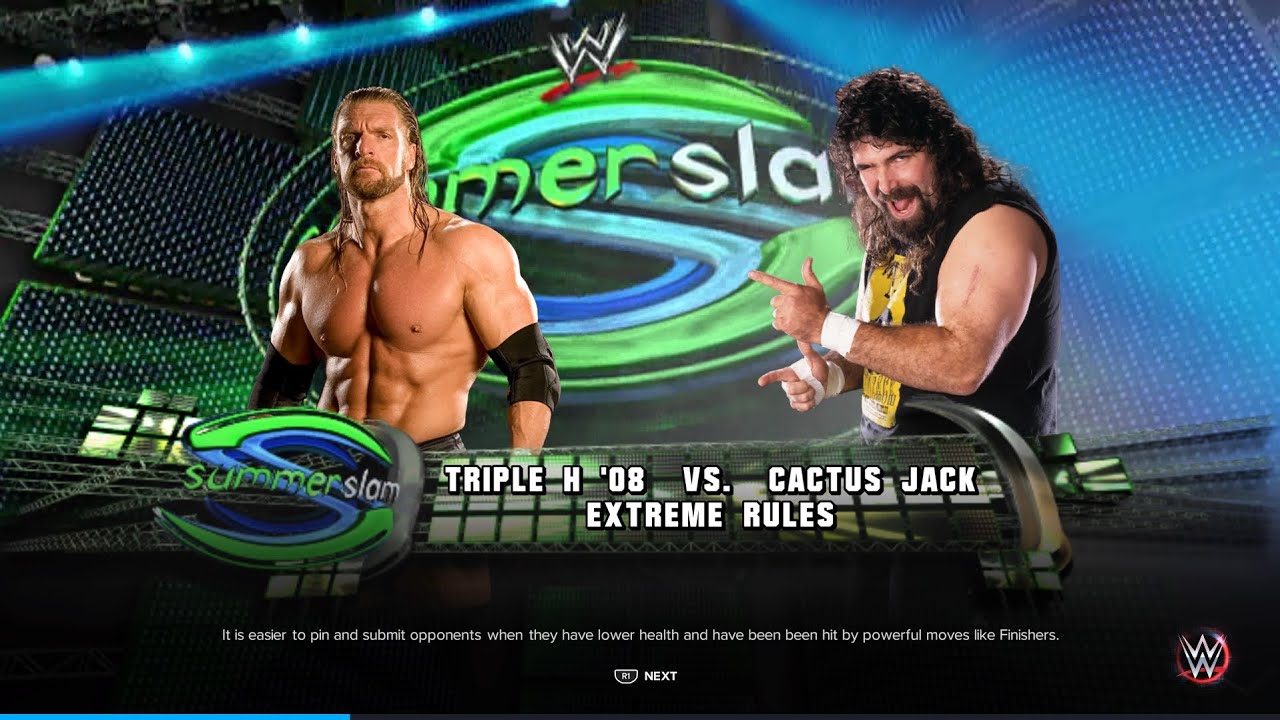 WWE 2k23 PS5 Triple H vs Cactus jack - YouTube