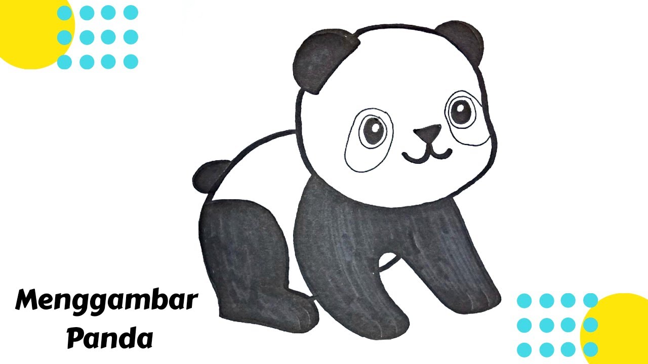 How To Draw A Panda / Cara Menggambar Panda - YouTube