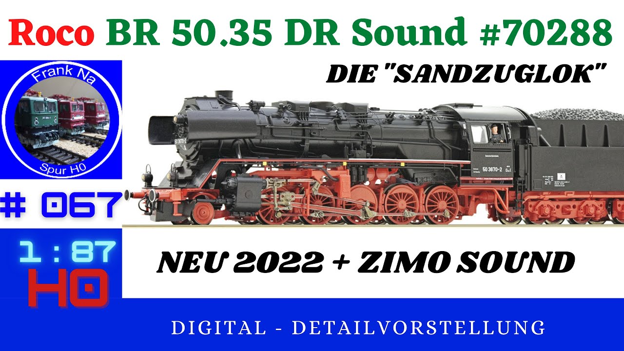 Roco BR 50 DR EP 4 Sound #70288 Sandzug Lok - YouTube