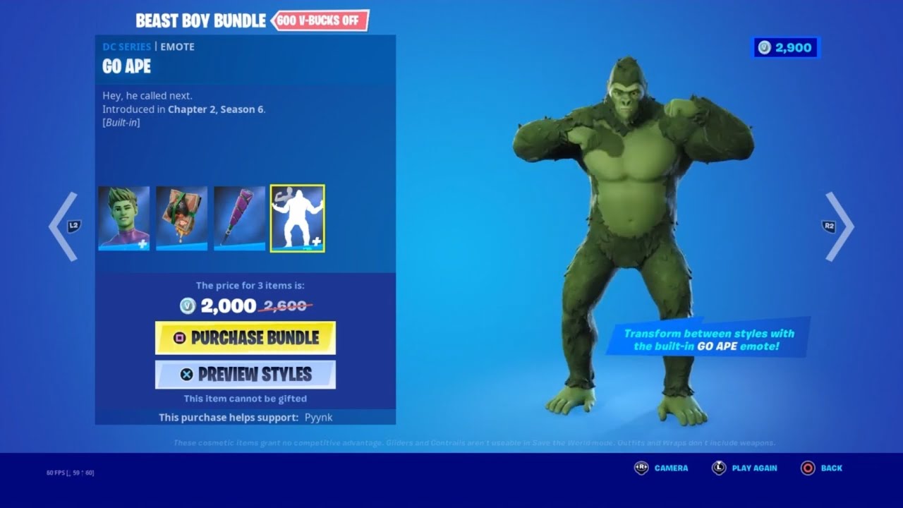 Fortnite Item Shop Reveiw May 13th 2021 NEW BEAST BOY BUNDLE - YouTube