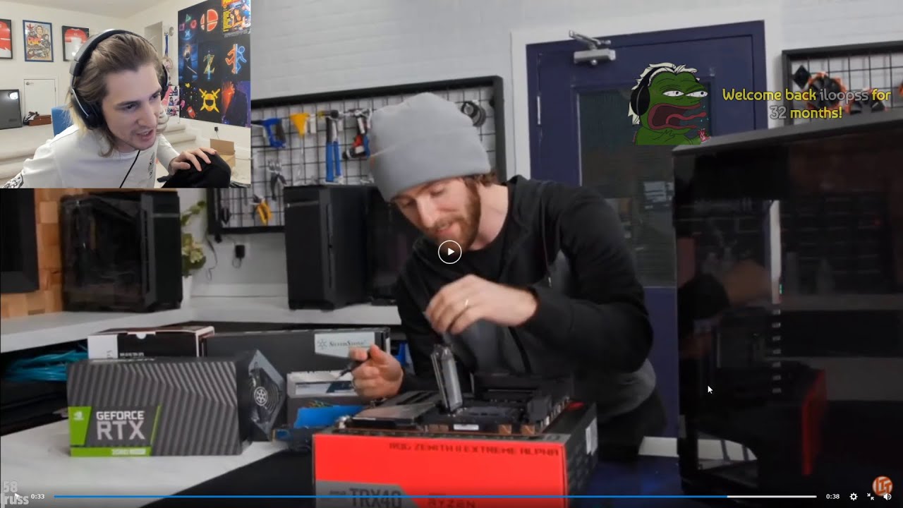 xQc reacts to Linus reacting to xQc PC build - YouTube