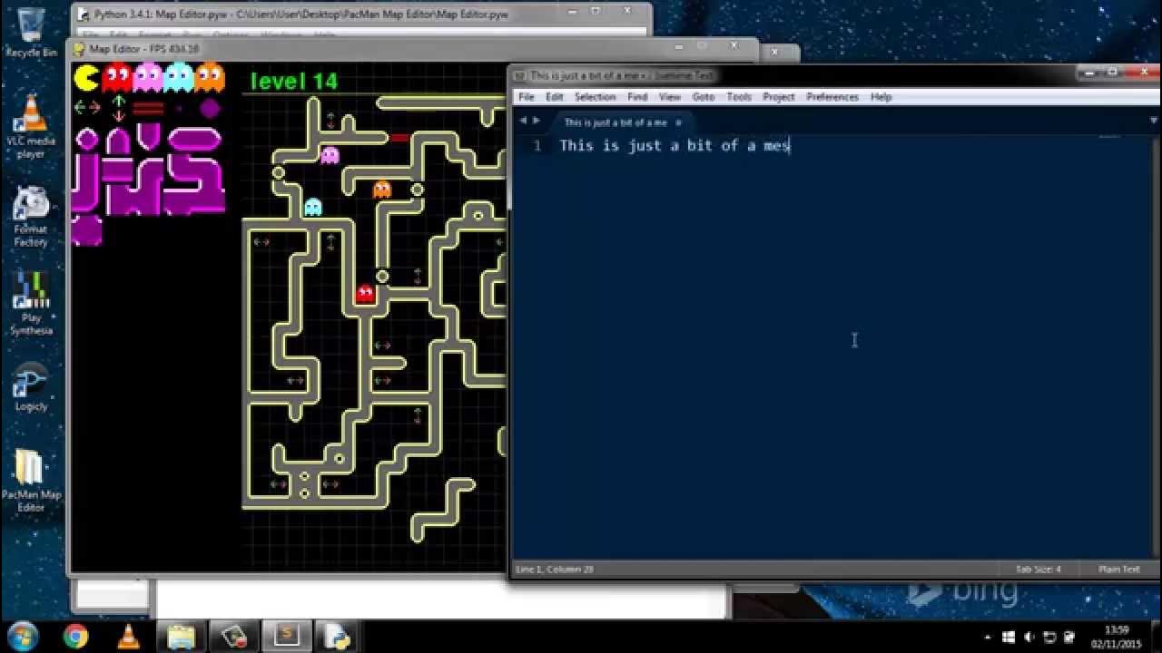 PacMan Level Editor Python - YouTube